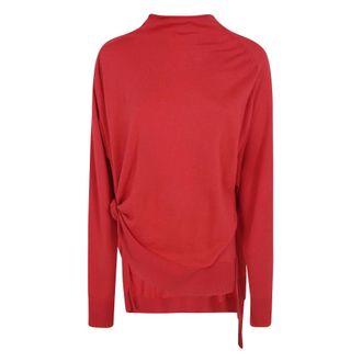 Magda Butrym Pull Col Roul&eacute; Torsad&eacute; - Femme - Pulls - Rouge - Taille: 34 FR