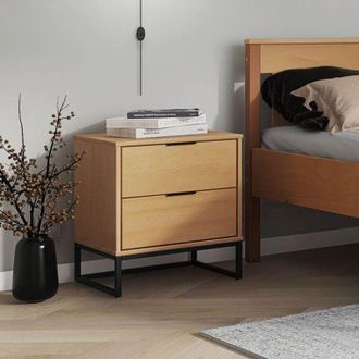 ebuy24 Ebuy24 - Chevet 2 tiroirs 50x45x59 cm en pin naturel - vyrno