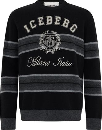 Iceberg Rundhals-Pullover - - Knitwear - Herren - Mehrfarbig - L