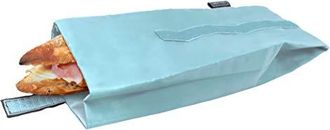 Nerthus Kitchenware Wiederverwendbare Brotdosenbeutel, Pastellblau, umweltfreundlich, anpassbar, leicht zu reinigen und maschinengeeignet, 10,5 x 10,5 x 30 cm