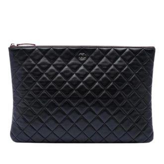 Chanel Pre-owned Sac &agrave; main matelass&eacute; en cuir dagneau - Femme - Pre-owned - Noir - Taille: ONE Size