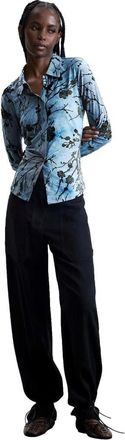 Desigual top flock&eacute; bleu