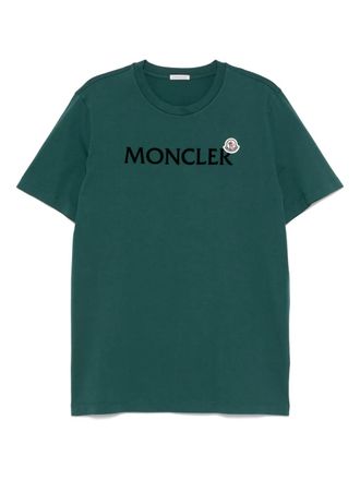 Moncler t-shirt à logo imprimé - Vert