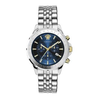 Versace Chrono Signature - - Accessories - Herren - Blau - ONE SIZE