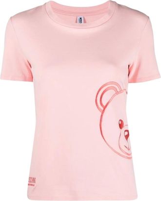 Moschino Femme, Tops, Rose, Taille: 38 FR 0227 T-shirt Logo Toy Maxi