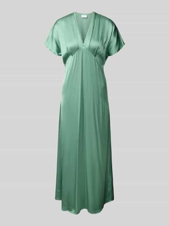Jake*s Maxikleid aus Viskose mit V-Ausschnitt