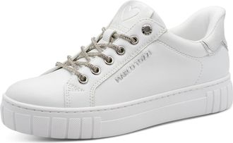 Marco Tozzi Marco Tozzi Damen Sneaker weiches Feel Me Wechselfu&szlig;bett weiches Innenfutter Modern, wei&szlig; (White Comb), 36 EU