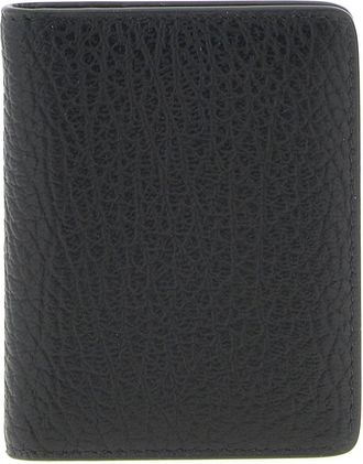 Maison Margiela Two-Tone Stitching Card Case - Black