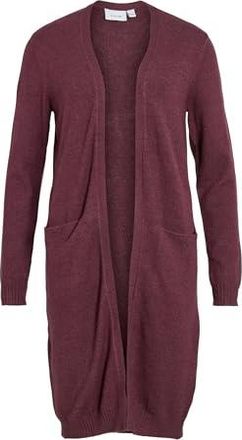 Vila Vila Viril Long L/S Knit Cardigan-Noos, Aubergine, XXL Femme