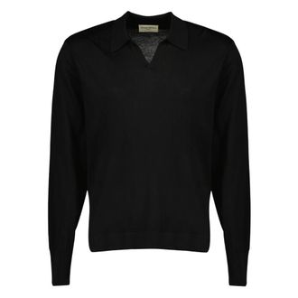 Officine G&eacute;n&eacute;rale Simone Polo - - Knitwear - Herren - Schwarzk - L