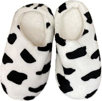 UPKOCH Pantoufles Vache Chaudes Pantoufles Pour Femme Semelle Souple Antid&eacute;rapante Confort Int&eacute;rieur Automne Hiver