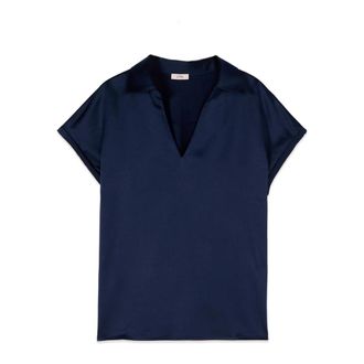 Oltre Damen, Blusen & Hemden, Blau, LGr&ouml;&szlig;e