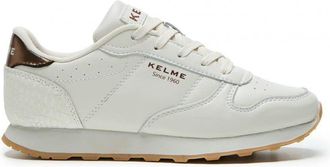 Kelme Damen Zapatillas Casual Mujer Victory Low-top, Blanco Y ORO, 41 EU