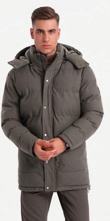 Ombre Winterjacke Warme lange Herren Parka Jacke mit Wolle