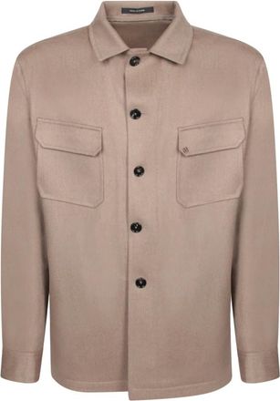 Tagliatore Homme, Chemises, Beige, Taille: L Surchemise