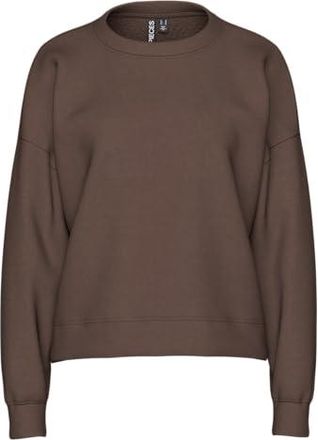 Pieces Pieces Pcchilli Ls Sweat Noos BC, Hot Fudge, M