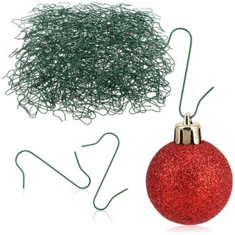 Com-Four 600x Haken f&uuml;r Weihnachtsbaumschmuck - Schnellaufh&auml;nger Doppelhaken f&uuml;r Weihnachtsbaum-Deko - Christbaumkugel-Aufh&auml;nger, Baumhaken als Deko-Anh&auml;nger