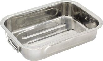 Kr&uuml;ger Karl Kr&uuml;ger Vierkantpfanne, Edelstahl, 25 cm, leicht, Silber