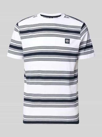 Lerros T-Shirt mit Label-Patch und Rundhalsausschnitt