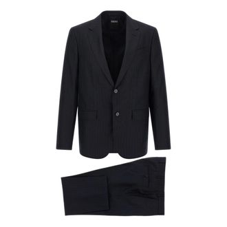 Ermenegildo Zegna Wollflanell-Anzug - - Suits - Herren - Blau - M