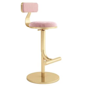 Generic Ergonomische Barhocker in Tresenh&ouml;he aus Samt, Fr&uuml;hst&uuml;cks- und Esszimmerst&uuml;hle f&uuml;r K&uuml;cheninseln, multifunktionale, mechanisch h&ouml;henverstellbare Drehho