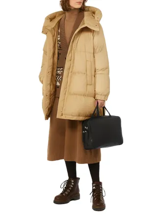 Weekend by Max Mara Reversible Quilted Canvas Down Jacket - Beige