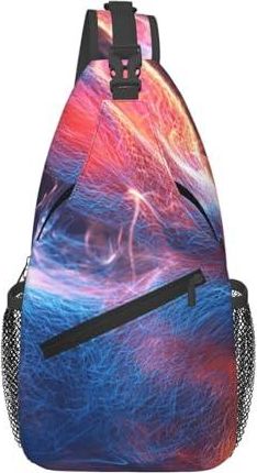 Generic Sac &agrave; dos &agrave; bandouli&egrave;re motif lapin rouge et bleu pour homme