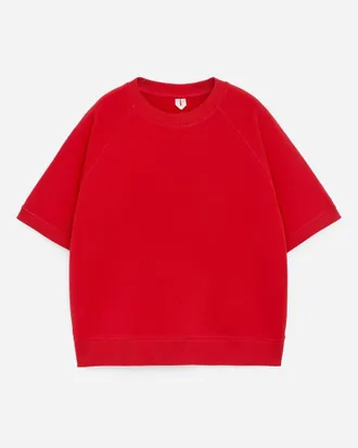 Arket Sweatshirt Aus French Terry -Rot
