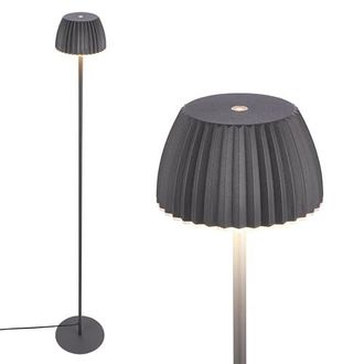 Briloner Lampadaire LED tactile, &agrave; intensit&eacute; variable, bord lumineux, blanc chaud, salon, lampe sur pied, lampadaire sur pied, 19x124 cm, anthracite
