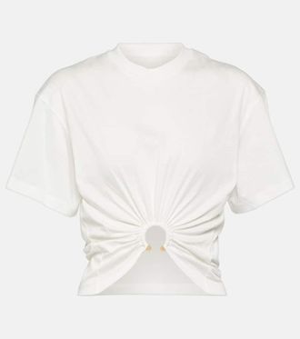 Paco Rabanne Cropped-Top aus Baumwoll-Jersey
