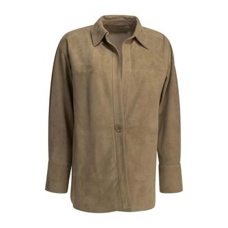 Salvatore Santoro Veste chemise en daim - Femme - Vestes - Beige - Taille: 36 FR