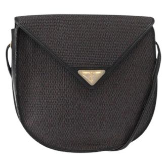 Saint Laurent Sac Bandouli&egrave;re en Toile Pre-owned - Femme - Pre-owned - Noir - Taille: ONE Size