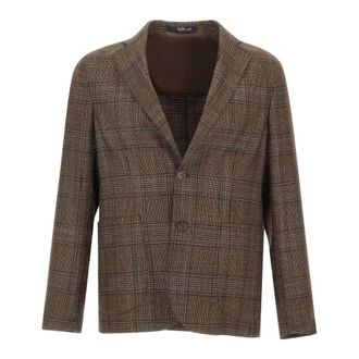 Barba Blazer semi-doubl&eacute; &agrave; simple boutonnage - Homme - Vestes - Brun - Taille: XL