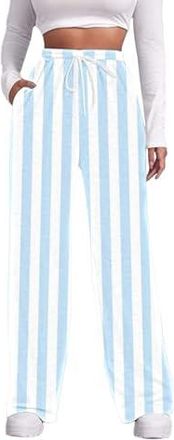 Generic Pantalon de jogging pour femme avec cordon de serrage - Taille &eacute;lastique - Imprim&eacute; coeur - Pantalon baggy - Pantalon de loisirs - Jegging noir - Panta