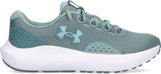 Under Armour Damen Charged Surge 4, leichte und atmungsaktive Laufschuhe, gepolsterte Joggingschuhe f&uuml;r langen Komfort,Serpentine / Jasper Blue / Metallic Serpenti