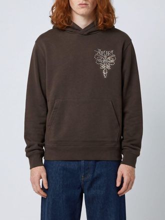 Amiri Kapuzenpullover aus Baumwolle mit Strass-Logo-Stickerei