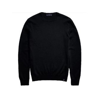 Fay Klassischer Rundhals-Pullover aus Feinstrick - - Knitwear - Herren - Schwarzk - L