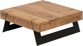 Made In Meubles Made In Meubles - Table basse carrée en bois dacacia et métal Cassius