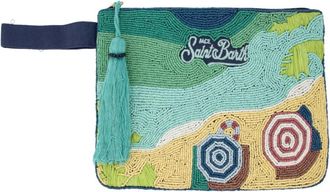 MC2 Saint Barth Femme, Sacs, Multicolore, Taille: ONE Size Pochette Pearl avec carte postale perl&eacute;e Formentera