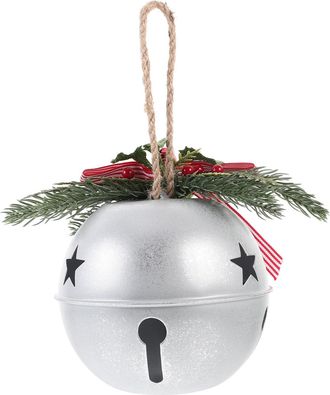 DOITOOL Weihnachtsglocken Aus Eisen DIY-Glocken Zum Aufh&auml;ngen Mit Zarten Weihnachtsbeerengirlanden Kreative Szenenanh&auml;nger Als Baumschmuck Und Weihnachtsdeko 