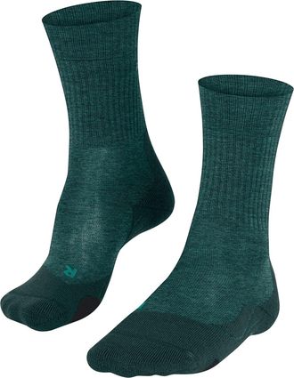 Falke Herren Wandersocken TK2 Explore Wool M So Wolle Funktionsmaterial antiblasen dick 1 Paar, Grün Holly 7385, 46-48