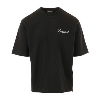 Dsquared2 Homme, Tops, Noir, Taille: L T-Shirt Coupe Ample Signature