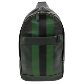 Coach Pre-owned Cuir sacs-ports-paule - Homme - Pre-owned - Vert - Taille: ONE Size