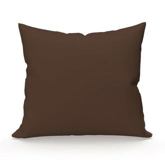 Soleil d'Ocre Collection - Taie doreiller - 63x63 cm - 1 piéce - Chocolat