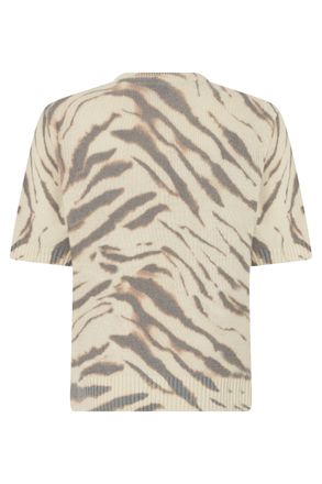 Ganni Womens Wool T-Shirt Egret T-Shirts & Jerseys