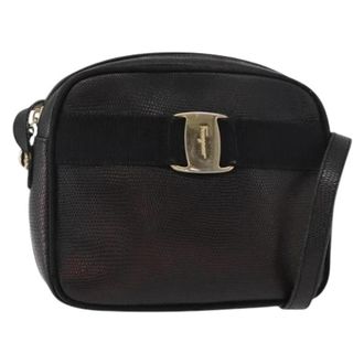 Ferragamo Pre-owned Leder Schultertasche - - Pre-owned - Damen - Schwarzk - ONE SIZE
