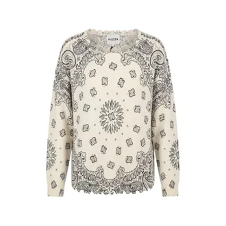 Kujten Paisley-print Distressed-effect Sweater