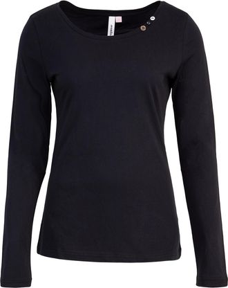 Ragwear Fllorah Long GOTS Longsleeve Damen (DE/NL/SE/PL, Alphanumerisch, L, Regular, Regular, Black)