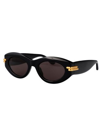 Bottega Veneta Womens Sunglasses Bv1322s Black Acetate Black-Grey Black/grey