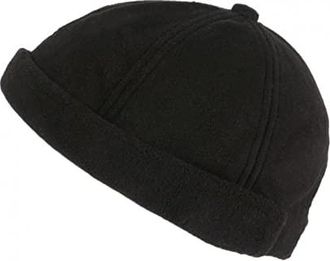 Nyls Création Bonnet Docker Noir en Polaire Look Marin Miki Kerzau - Taille Unique - Noir